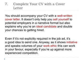 How to write a CV for fresh graduates | PPTX