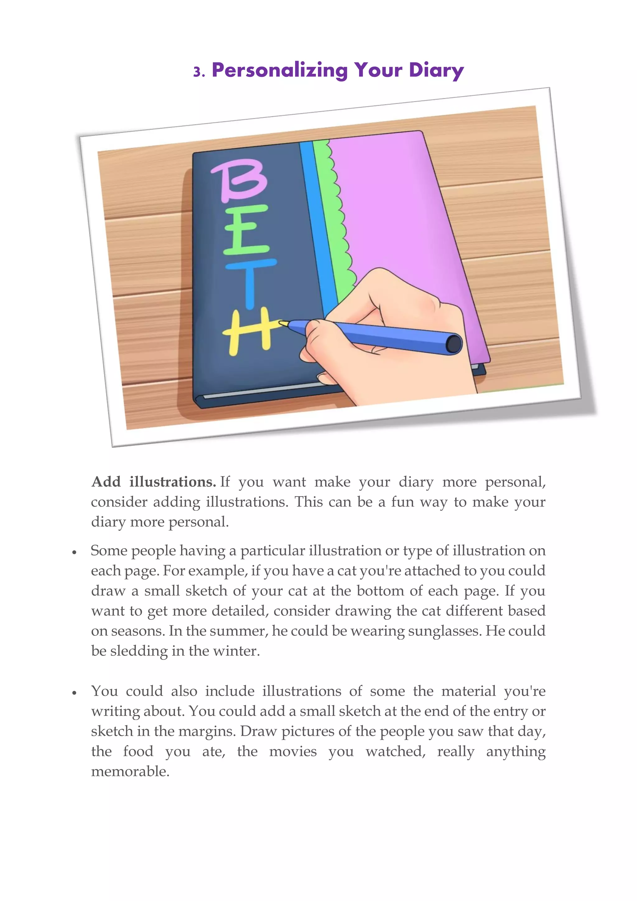 How to write a dairy | PDF