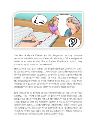 How to write a dairy | PDF