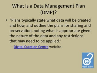 How to write a data management plan | PPT