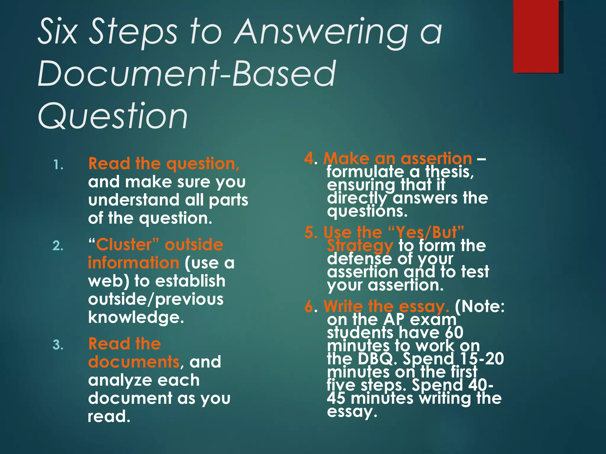 How to write a dbq | PPT