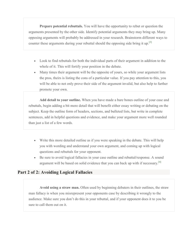 How to write a debate outline | DOCX