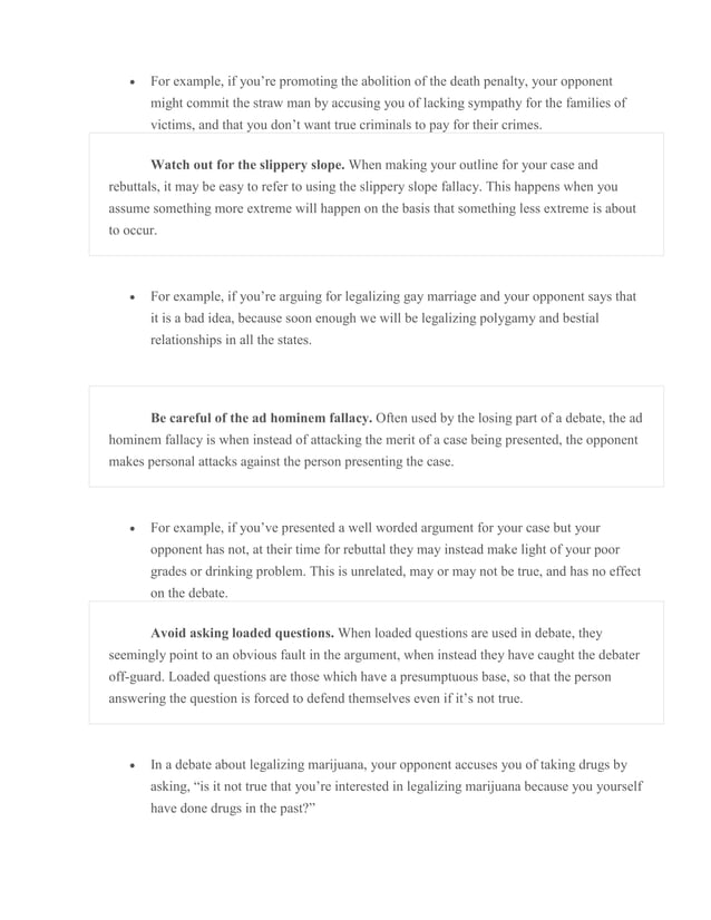 How to write a debate outline | DOCX