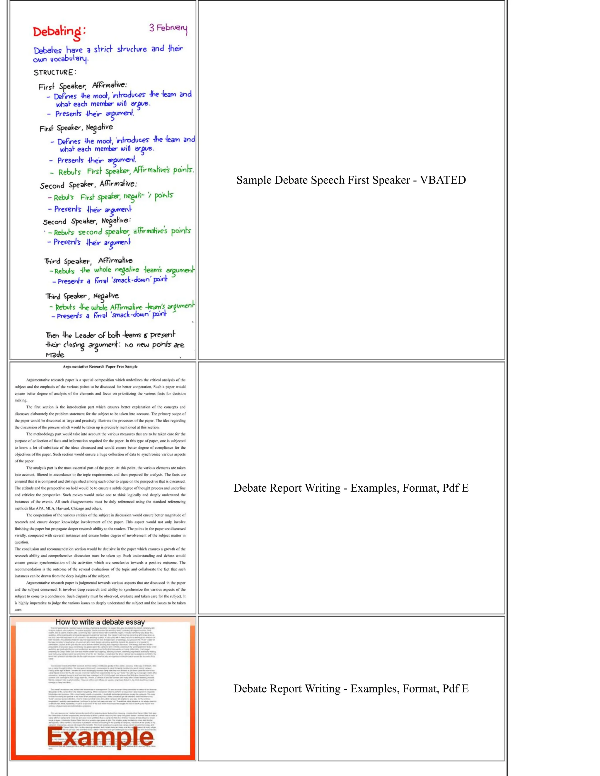 How To Write A Debate Paper | PDF