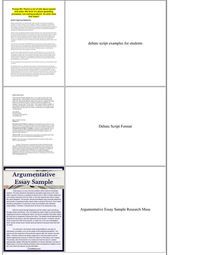 How To Write A Debate Paper | PDF