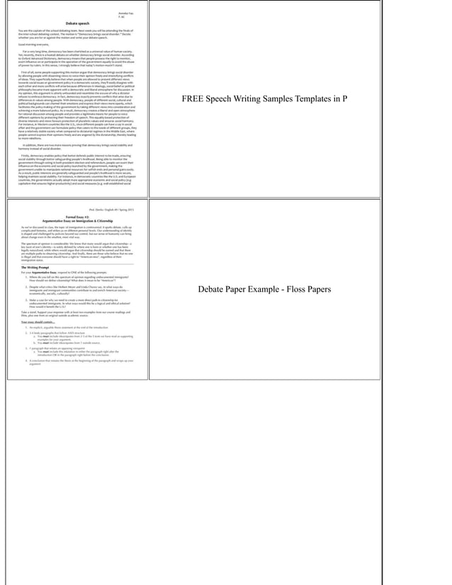 How To Write A Debate Paper | PDF