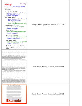 How To Write A Debate Paper | Pdf