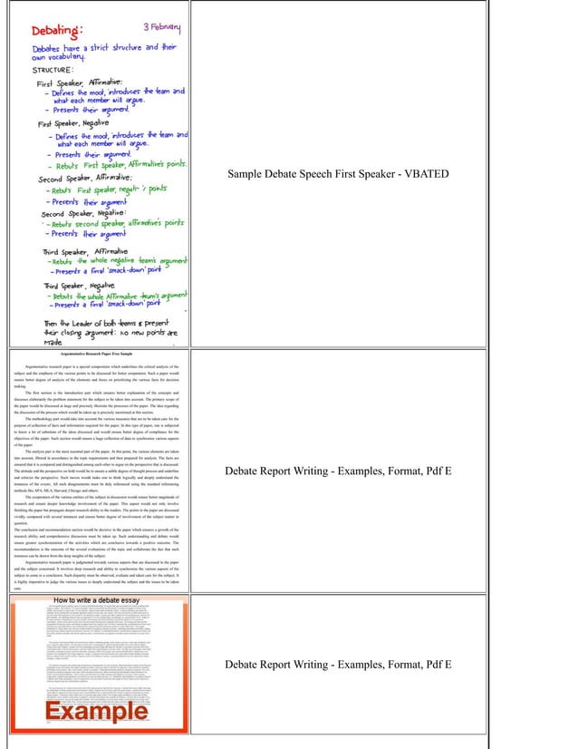 How To Write A Debate Paper | PDF