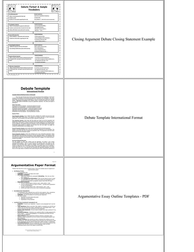 How To Write A Debate Paper | PDF