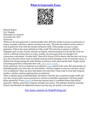 How To Write A Definition Essay | PDF