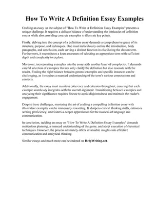 How To Write A Definition Essay Examples.pdf
