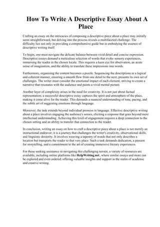 How To Write A Descriptive Essay About A Place.pdf