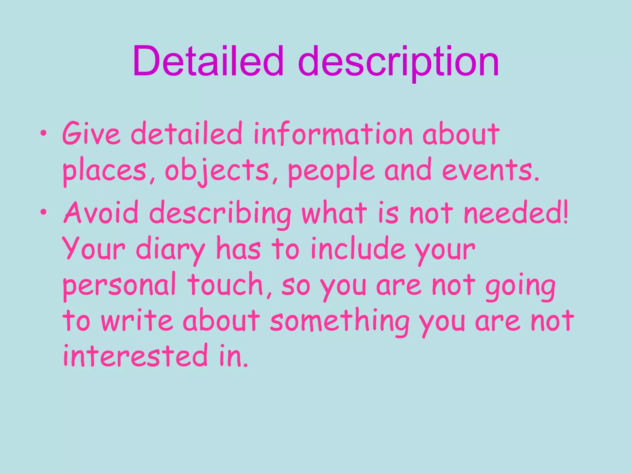 How to write a diary entry | PPT