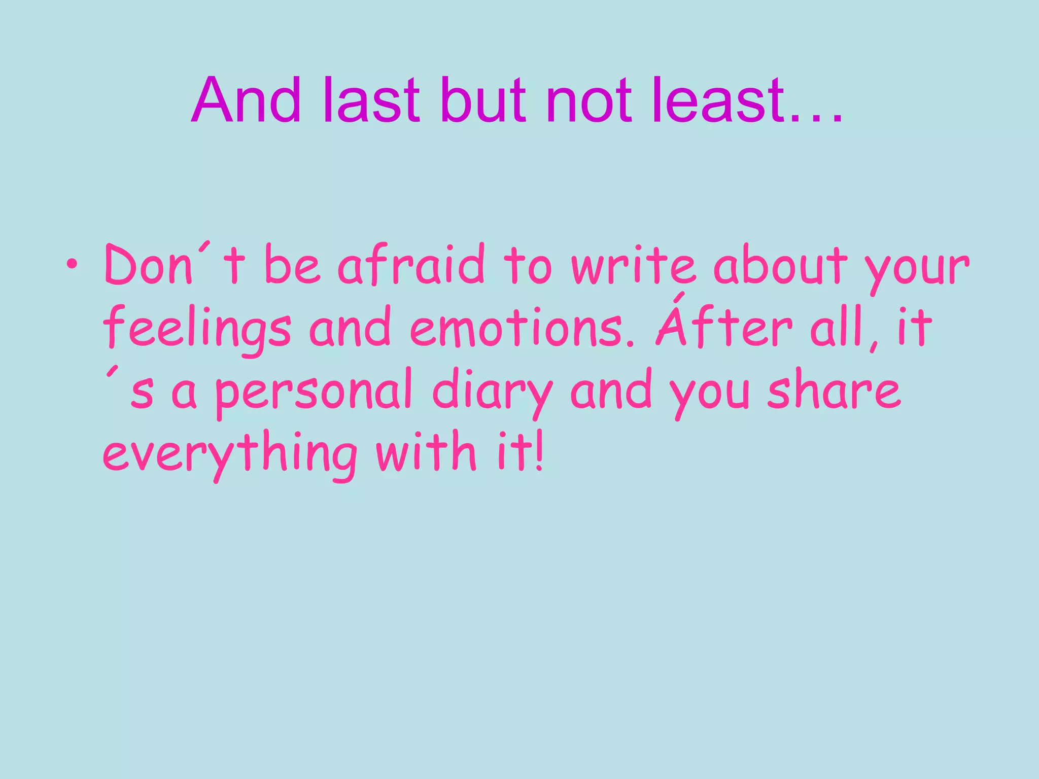 How to write a diary entry | PPT