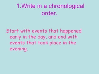 How to write a diary entry | PPT