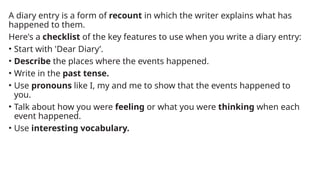 How to Write a Diary Entry activities.pptx