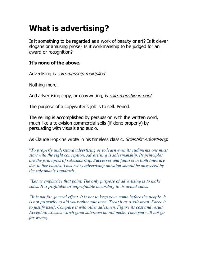 How to write ads that sells? | PDF