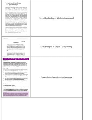 How To Write A Essay In English | PDF