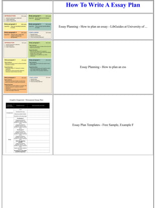 How To Write A Essay Plan | PDF