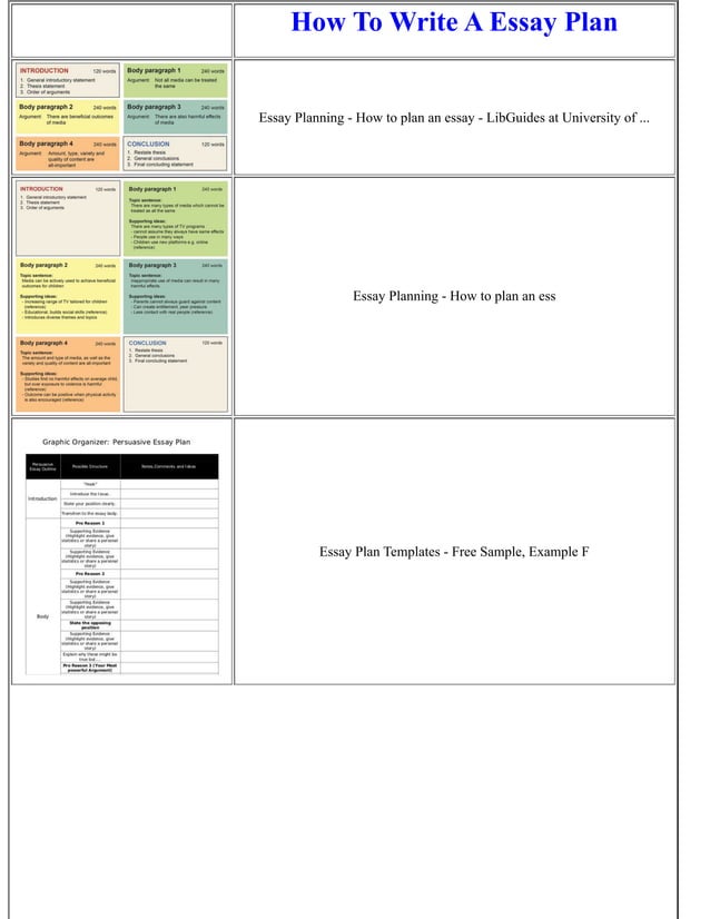 How To Write A Essay Plan | PDF