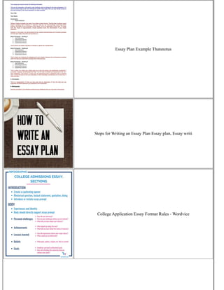 How To Write A Essay Plan | PDF
