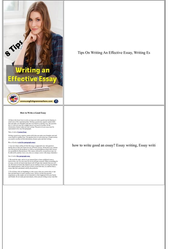 How To Write A Essay Writing | PDF