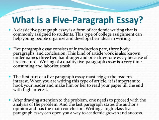 How to write a five paragraph essay
