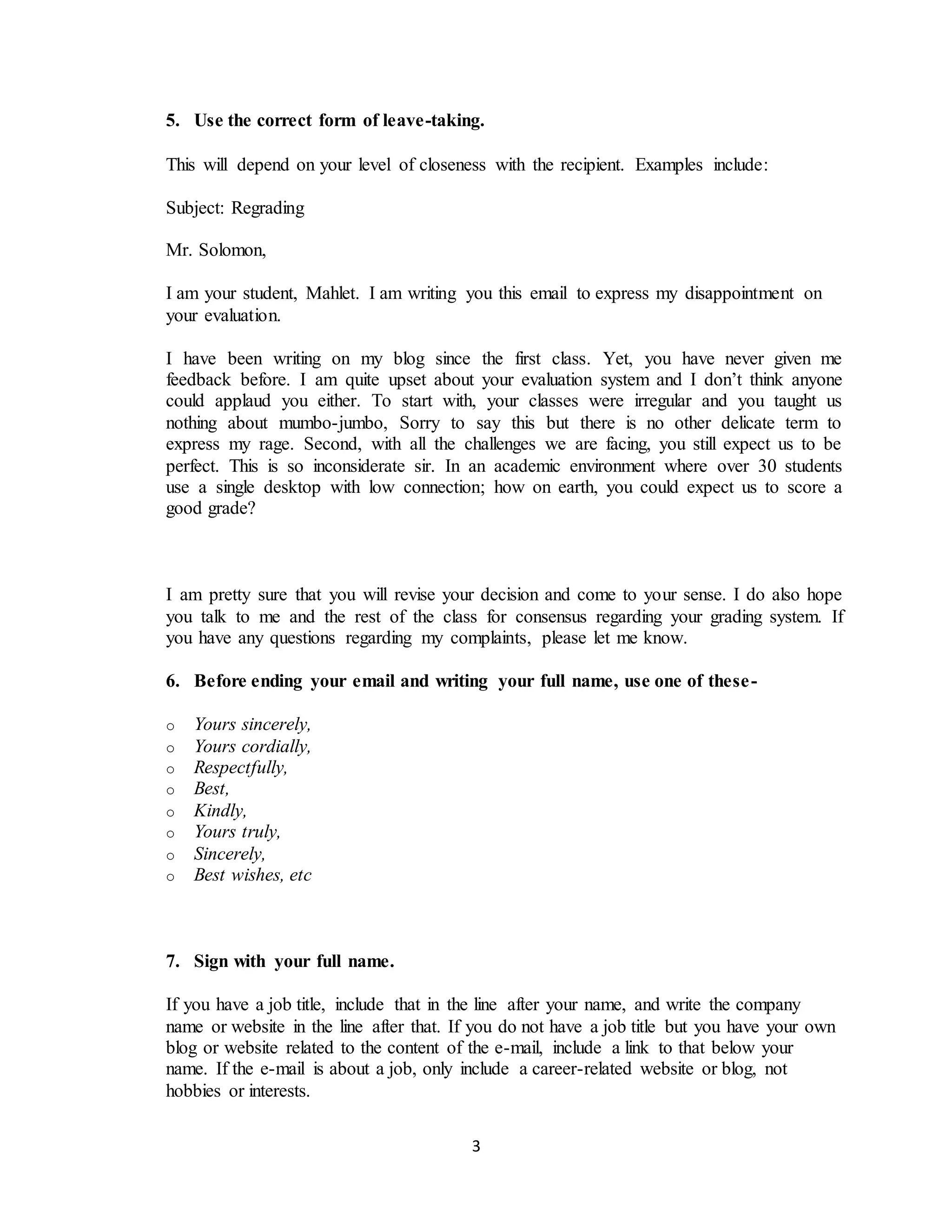 How to write a formal email | DOCX | Email | Internet