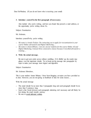 How to write a formal email | DOCX | Email | Internet