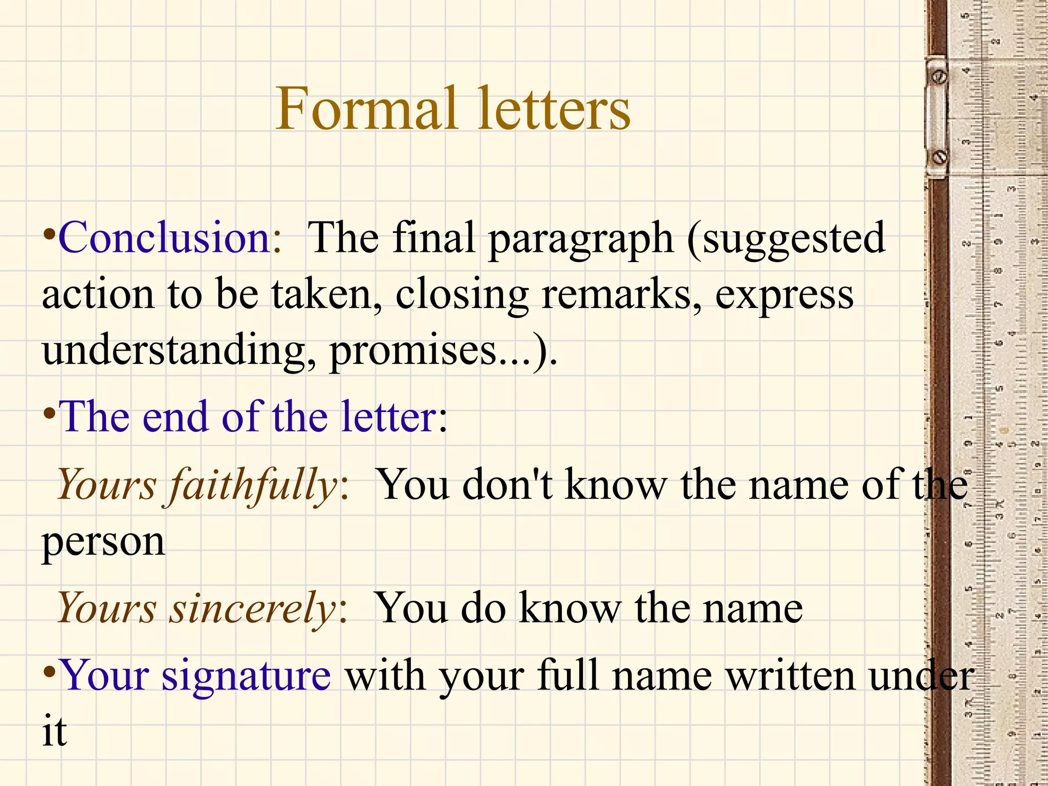 How to write a formal letter (1) | PPT