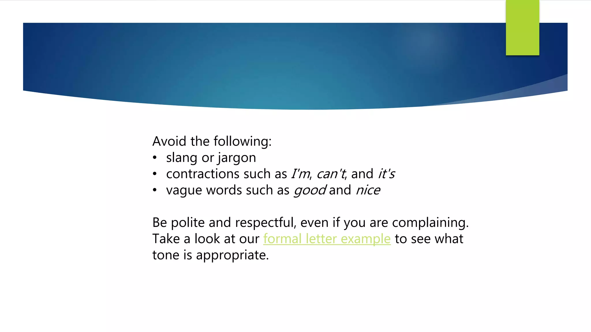 How to Write a Formal Letter | PPTX