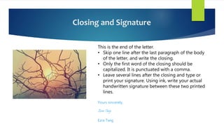 How to Write a Formal Letter | PPTX