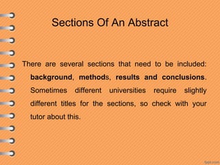 How to write a good abstract for a research paper | PPT | Educational ...