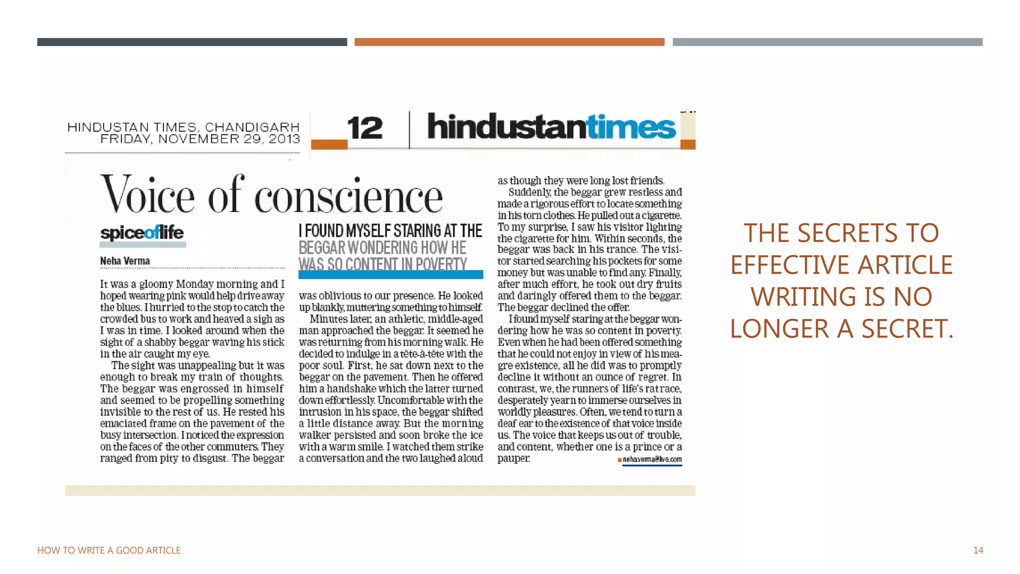 How to write a good article | PPT