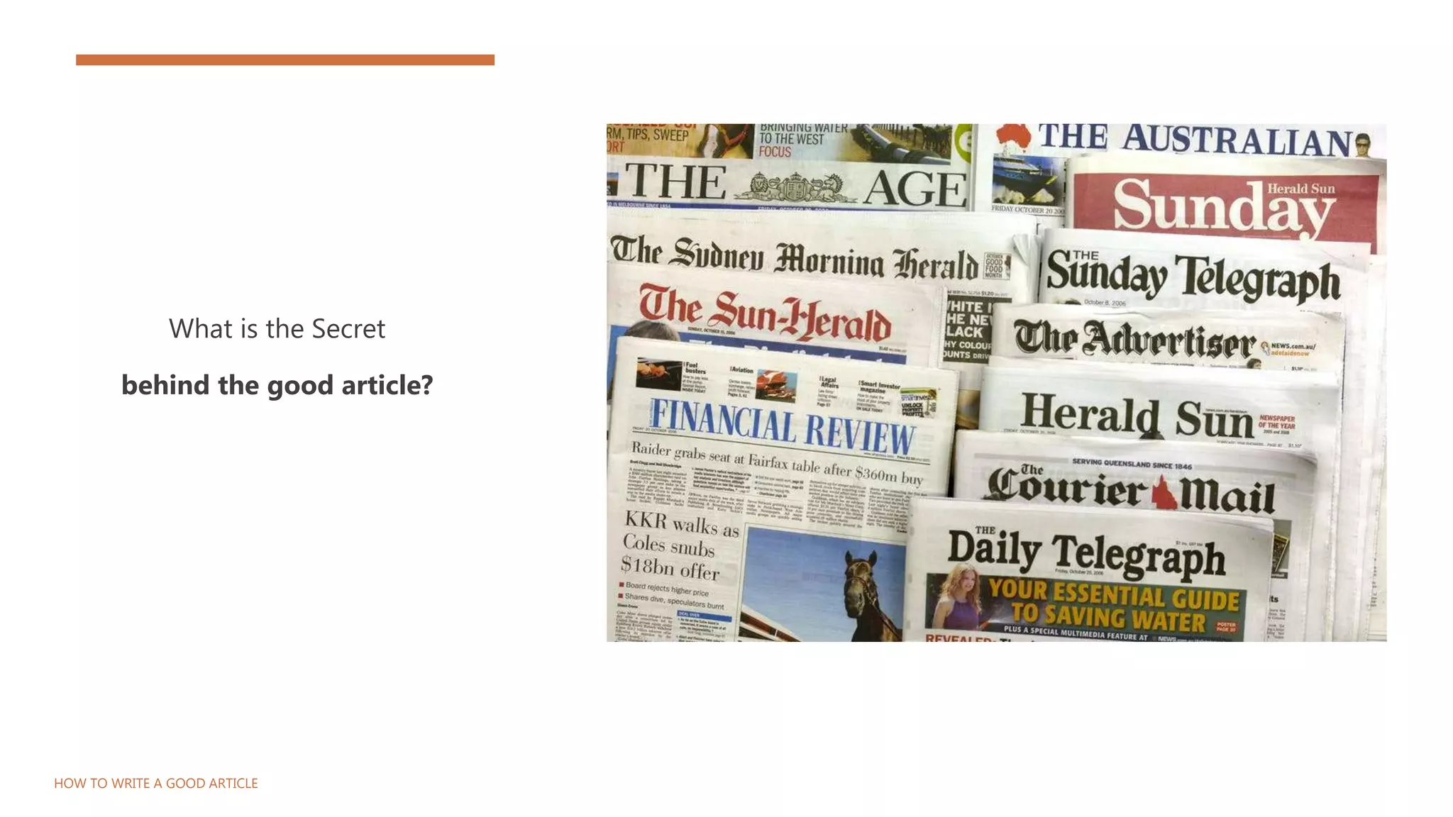 How to write a good article | PPT