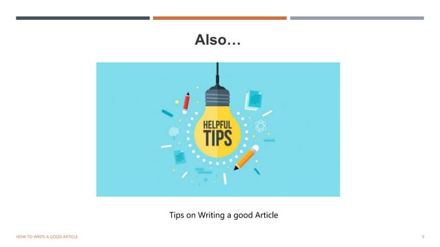 How to write a good article | PPT