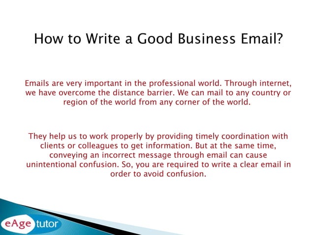 How to write a good business email | PPTX | Email | Internet