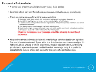 How to write a good business letter | PDF