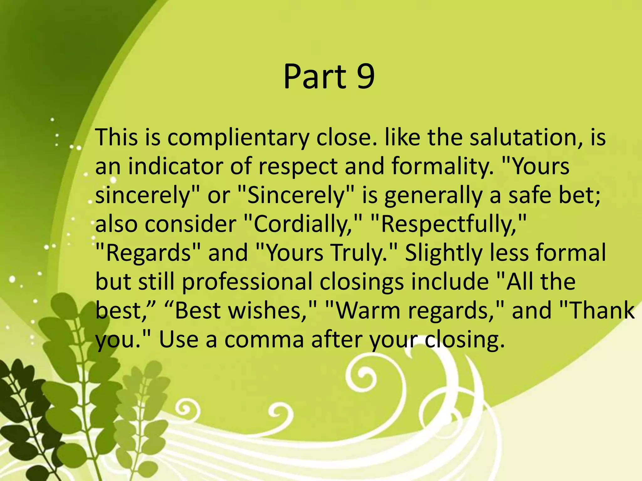 How to write a good bussiness letter for beginners | PPTX