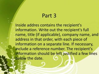 How to write a good bussiness letter for beginners | PPTX