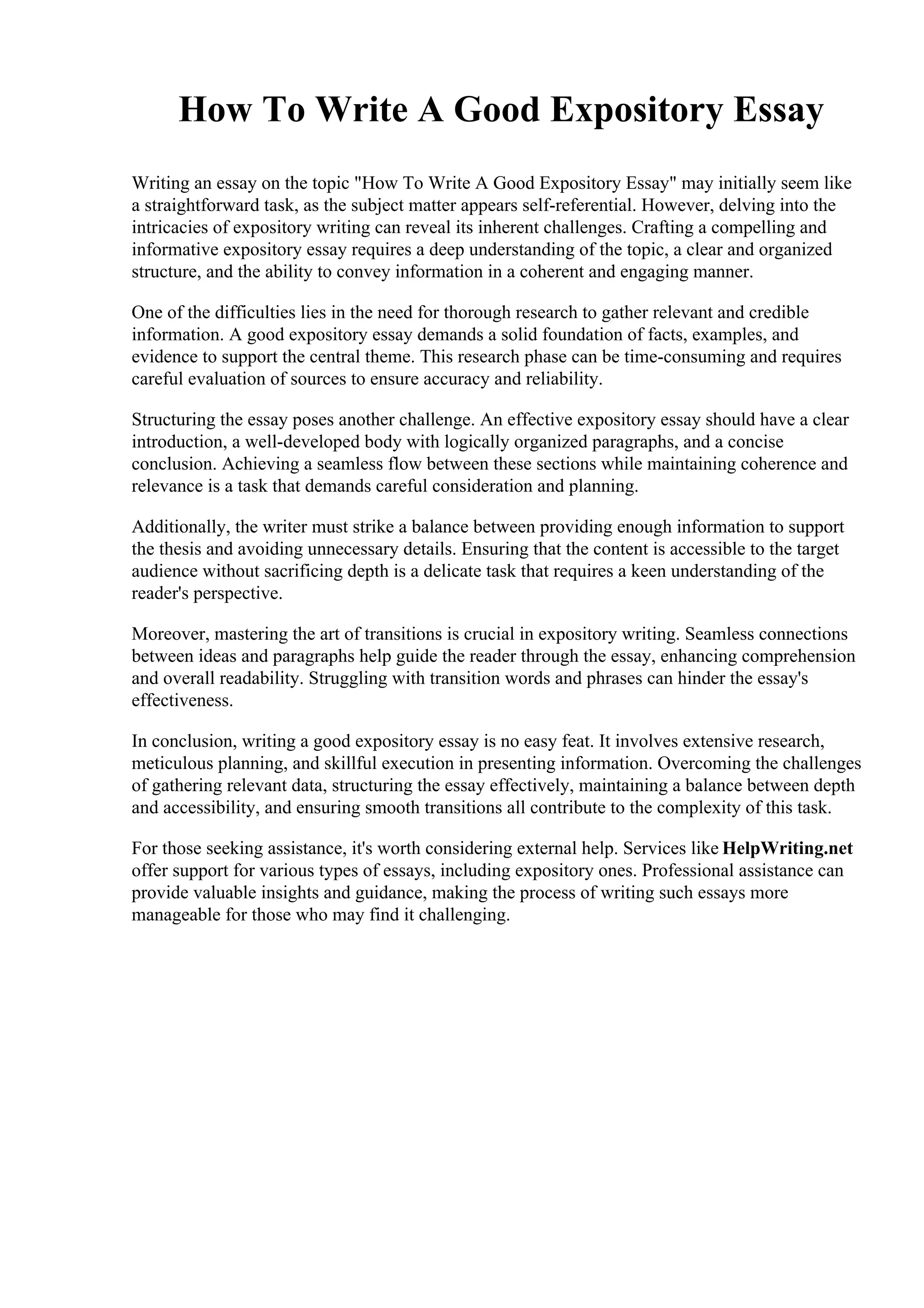 How To Write A Good Expository Essay.pdf