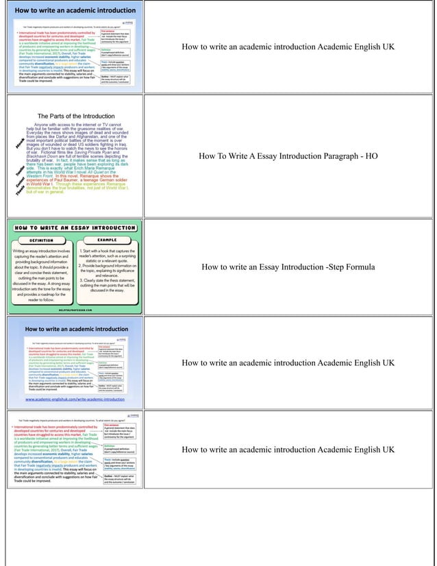 How To Write A Good Introduction To An Essay | PDF