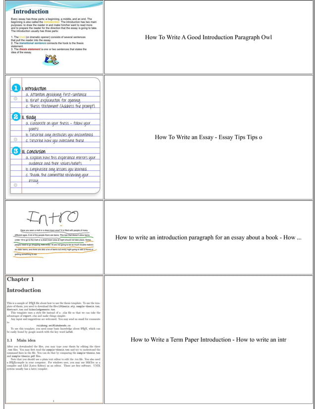How To Write A Good Introduction To An Essay | PDF