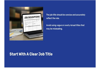 How To Write A Good Job Description | PPT
