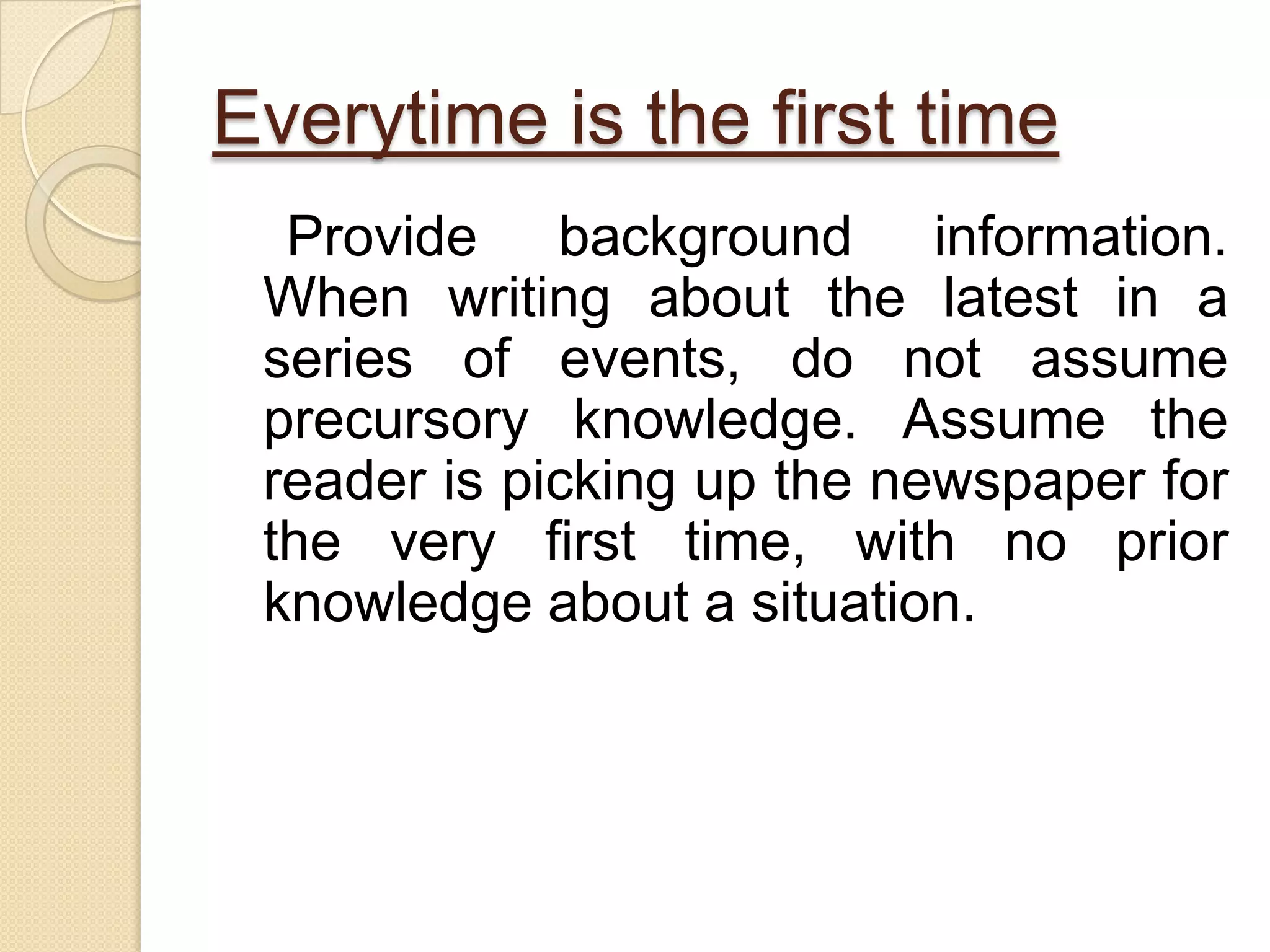 How to write a good newspaper article | PPTX