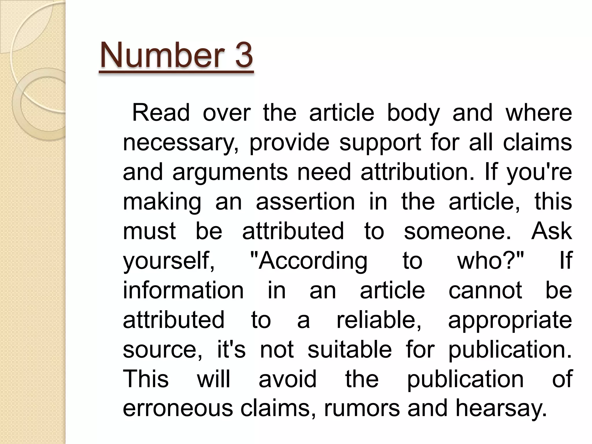 How to write a good newspaper article | PPTX