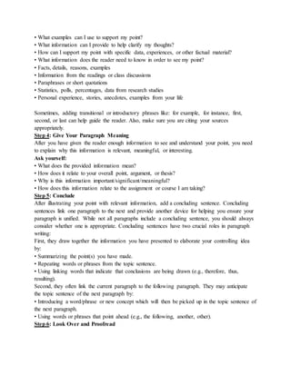 How to write a good paragraph | PDF