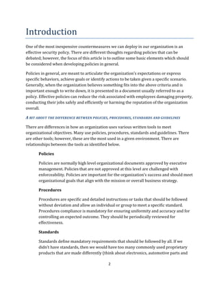 How to Write Good Policies | PDF