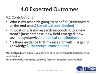 How to write a good postgraduate research proposal | PPT