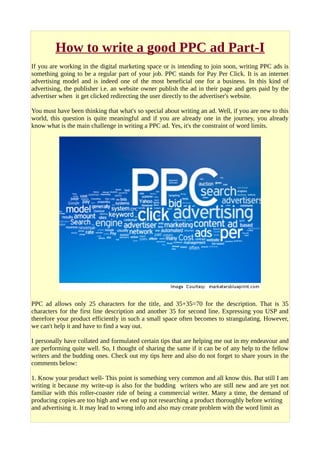 How to write a good PPC ad Part – I | PDF